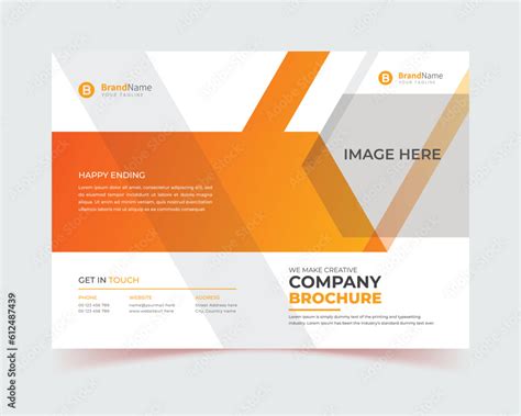 Brochure Template Layout Design Report Pages Brochure Yellow Minimal