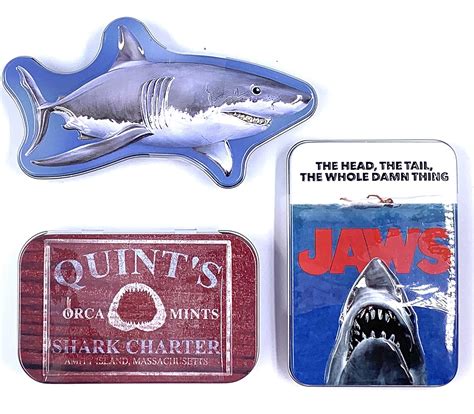 Jaws Collectible Candy Tin Bundle Three 3 Tins Filled With 3 Different Flavors