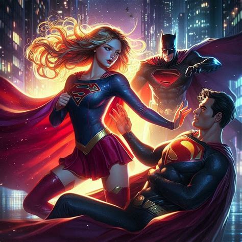 Supergirl Superman And Batman Ai Art By Evandromarquesamv On Deviantart
