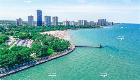 Edgewater Chicago Aerial Foster Beach Kathy Osterman Beach And