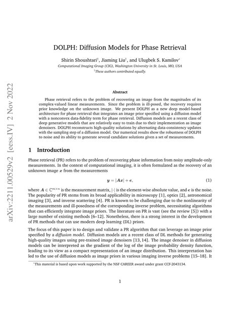 Pdf Dolph Diffusion Models For Phase Retrieval