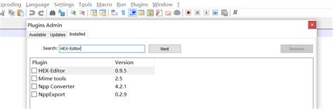 notepad 安装hex editor 插件 程序员大本营