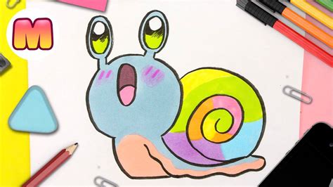 Cómo Dibujar Un Caracol Kawaii 🐌 Tutorial Fácil Paso A Paso Youtube