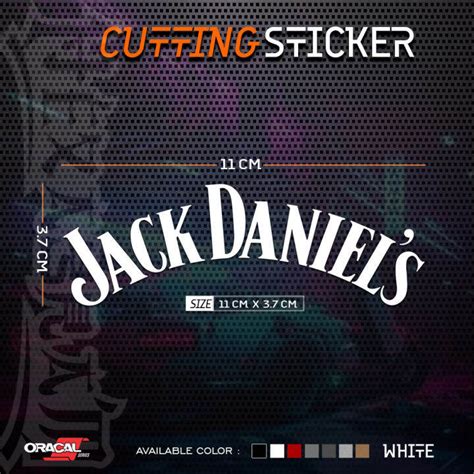 Cutting Stiker Jack Daniels Text Logo Stiker Cutting Logo Jack