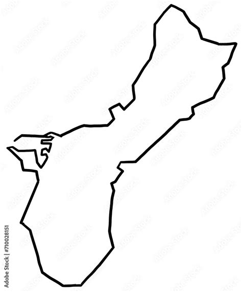 Guam Political Map Outline Stock Illustration Adobe Stock