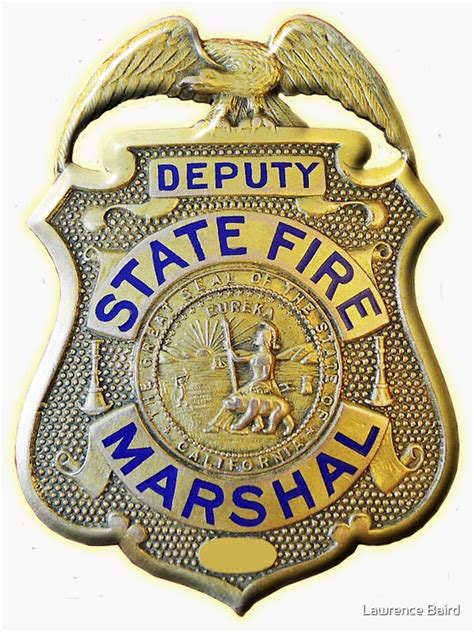 California Deputy Fire Marshal Sticker For Sale By Lawrencebaird