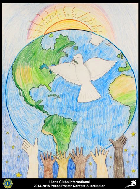 World Peace Day Drawing Easy Peace On Earth Drawing International Peace