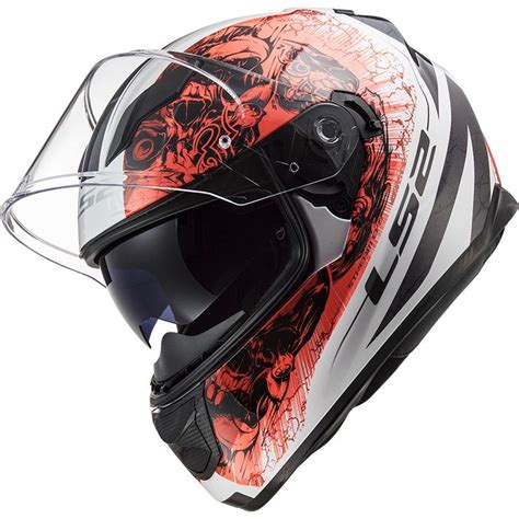 Casco Ls2 Stream Evo Throne Blanco Naranja — Totmoto