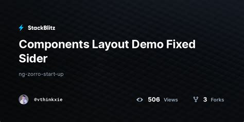 Components Layout Demo Fixed Sider Stackblitz