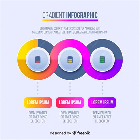 Free Vector Colorful Gradient Infographics Template