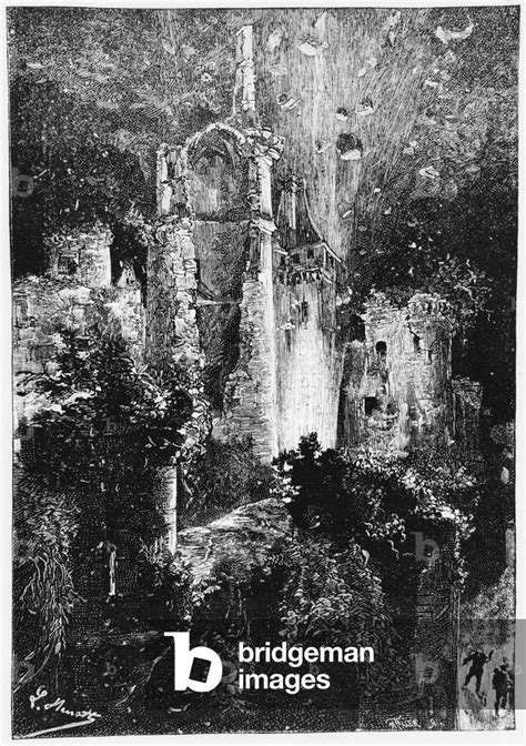 Image Of The Castle Exploding Illustration From Le Chateau Des