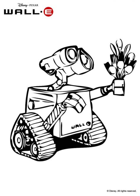 Coloriage Dessin Wall E 21 Porte Ses Fourchettes Dessin Gratuit à Imprimer