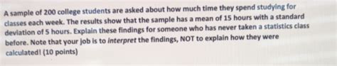 For A 4 Unit Class Like Statistics Students Should Spend Average Of 12