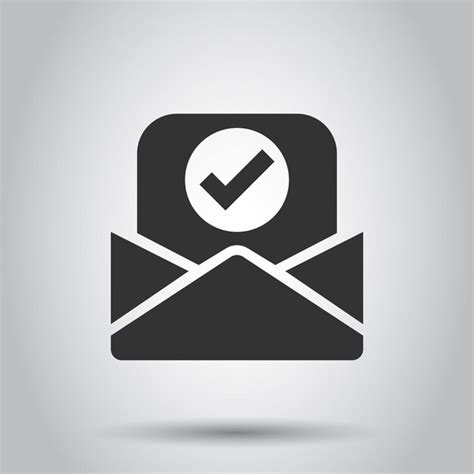 Premium Vector Envelope With Confirmed Document Icon In Flat Style