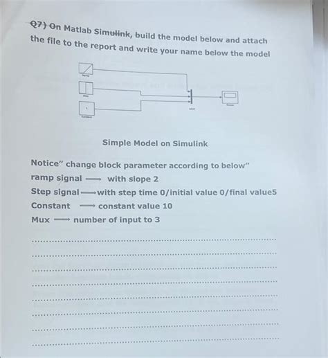 Solved On Matlab Simulink Build The Model Below And Chegg