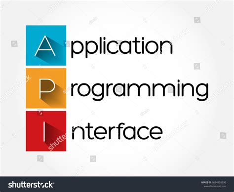 Api Application Programming Interface Acronym Technology เวกเตอร์สต็อก ปลอดค่าลิขสิทธิ์