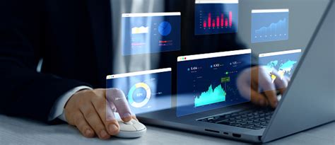 Businessman Using Kpi Dashboard Management Data System Kpi Connected In Database For Follow