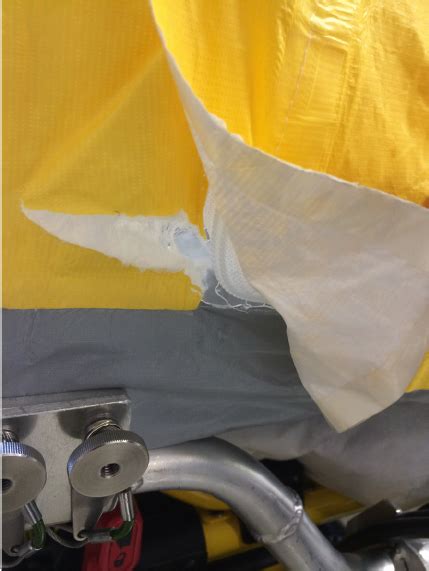 Ruptured Suture After Explosive Decompression Δ P 493hpa715psi