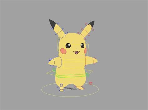 3d Model Pikachu 3d Rig With Controls Vr Ar Low Poly Cgtrader