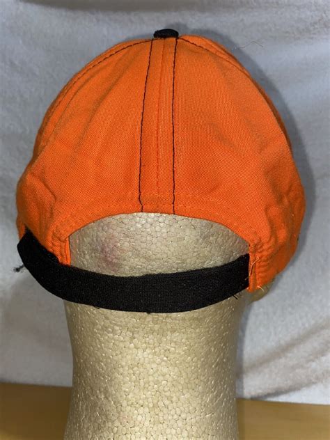 Vintage Blaze Orange Deer Hunting Patch Trucker Hat B Gem