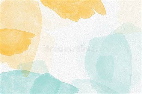 Yellow And Blue Watercolor Ink Abstract Background Olive Abstract