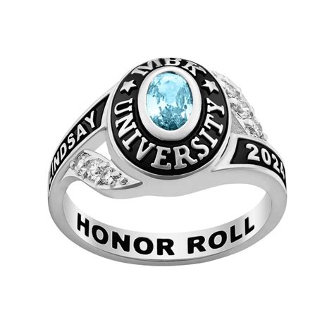 Walmart Graduation Rings Ladies Silver Plated Cz Encrusted