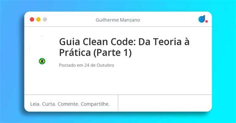Guia Clean Code Da Teoria à Prática Parte 1