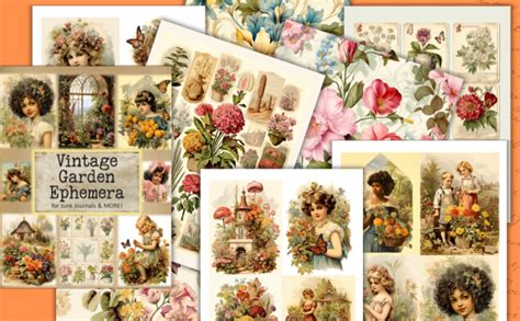 Vintage Garden Ephemera Book And Printable Glowing Pine Press