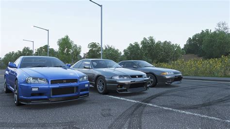 Skyline Gt R Battle R34 Vs R33 Vs R32 Nissan Skyline Gt R Drag Race