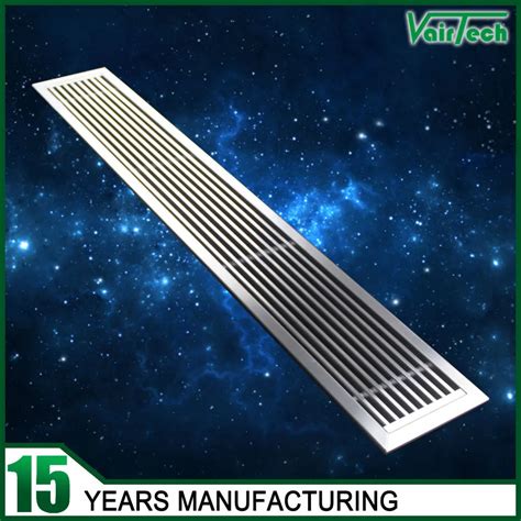 Rectangular Ceiling Air Conditioning Stainless Steel Linear Grilles
