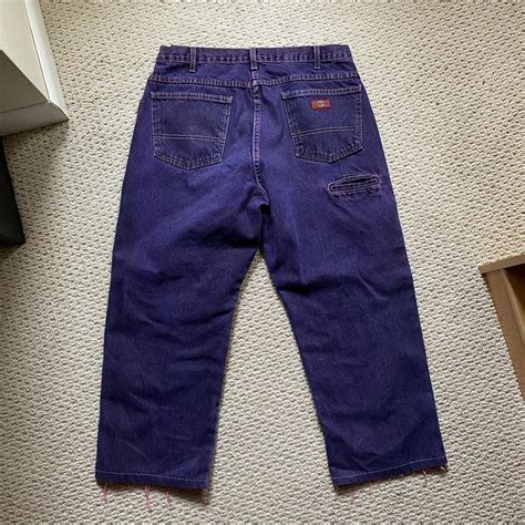 Vintage Purple Dickies Double Knees Hemmed So The Depop