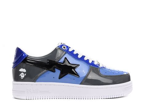 A Bathing Ape Bape Sta Low Lnk Blue Mirror Surface