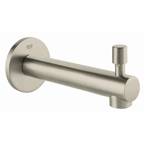 Grohe Brushed Nickel Bathtub Spout With Diverter At