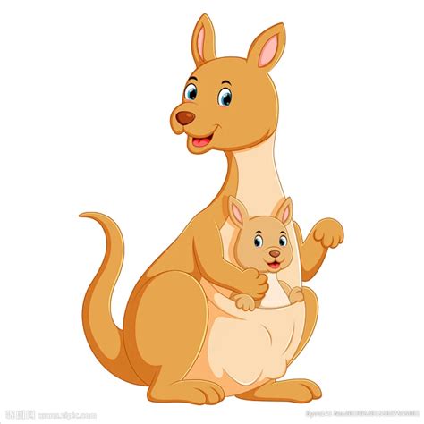 卡通袋鼠 花瓣网