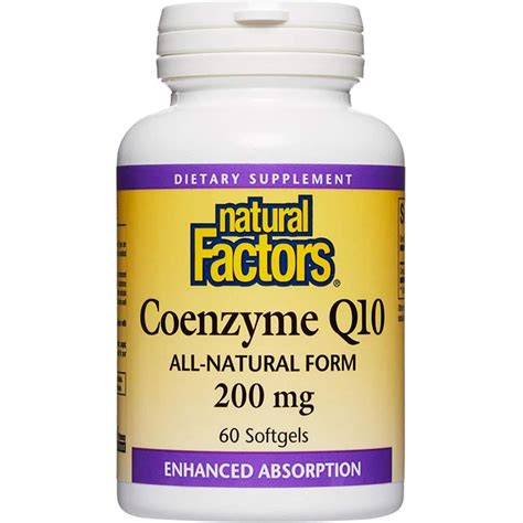 Natural Factors Coenzyme Q10 200 Mg 60 Softgels