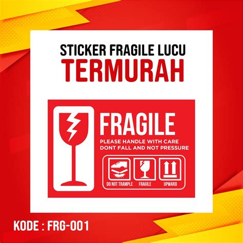 Jual Stiker Fragile Lucu Minimal 50pcs Shopee Indonesia