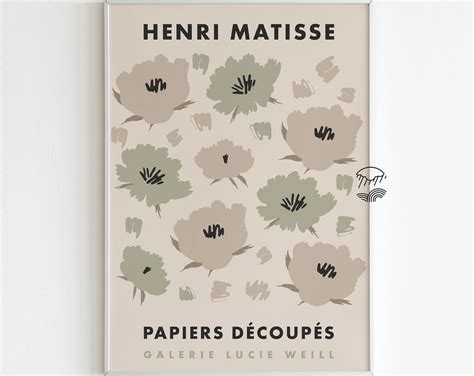 Miluva Henri Matisse Flower Poster Natural Botanical Art Print Flower