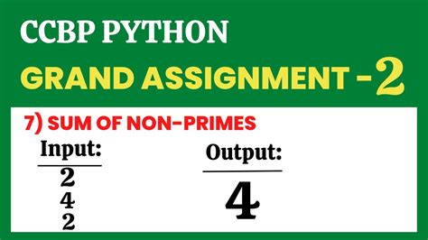 Sum Of Non Primes Grand Assignment 2 Python Nxtwave Ccbp 40