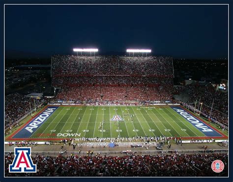 Arizona Wildcats Football Stadium At Night