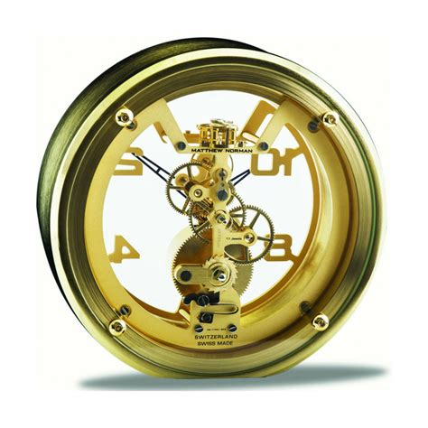 Matthew Norman Wind Modern Contemporary Table Clock From Swiss Master