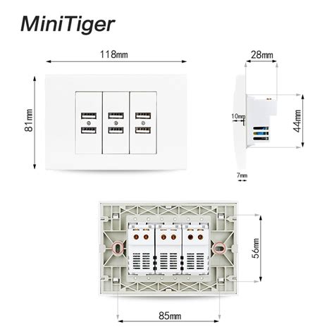 Minitiger Us Au Standard Wall Usb Socket 6 Usb C Grandado