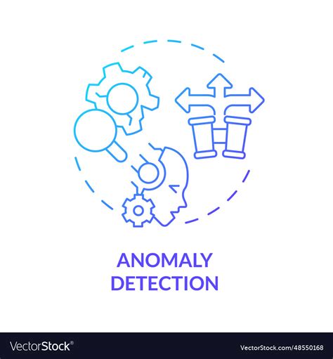 2d Thin Linear Gradient Anomaly Detection Icon Vector Image