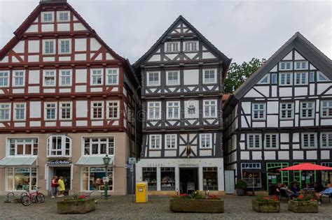German Traditional Architecture Half Timbered Houses In Historical
