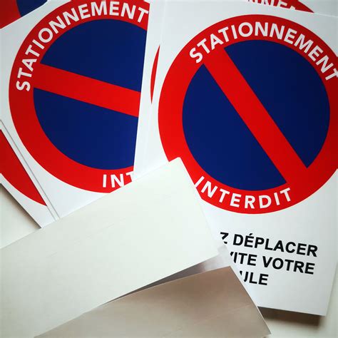 Stickers De Stationnement Interdit Difficiles à Décoller Mal Garé