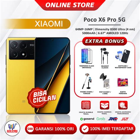 Jual Xiaomi Poco X6pro Pocophone X6 Pro 5G NFC Ram 12 512gb X6 5G NFC Ram 12 256gb Garansi Resmi