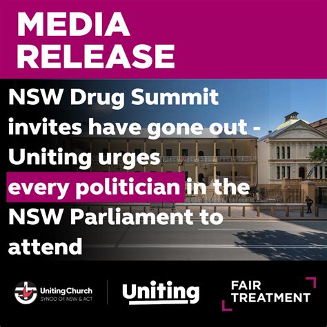 Nsw Drug Summit Invites Have Gone Out Uniting Urges Every Politician