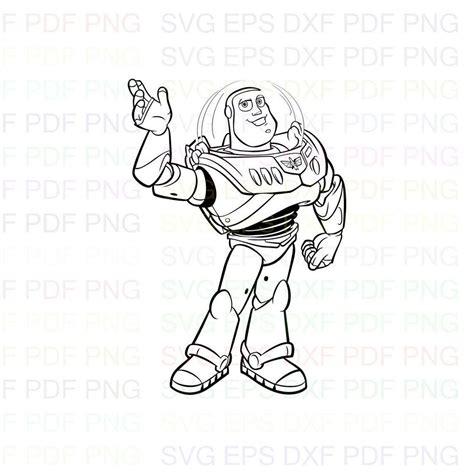 Buzzlightyeartoystory Svg Outline Dxf Eps Pdf Png Cricut Cutting