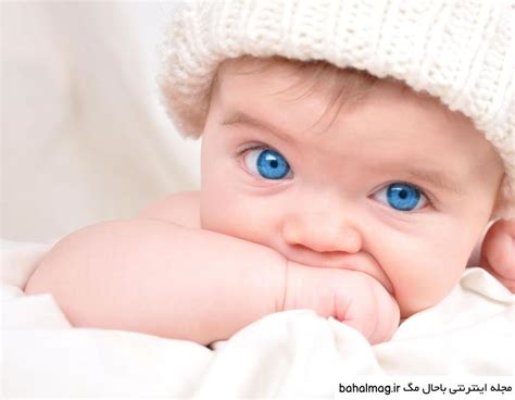 عکس پسر نوزاد چشم رنگی ️ بهترین تصاویر