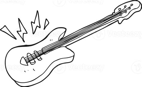 Electric Guitar Png Black And White