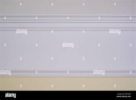 Detail Of A Flat Ceiling Skirting Ceiling Moldings In The Interior Details Of The Wall Stock